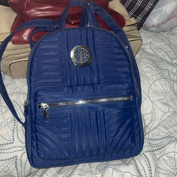 Bags | Cobalt Blue Vegan Backpack | Poshmark